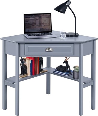 Yaheetech Writing Computer Desk Workstation with Shelves and Drawers ...