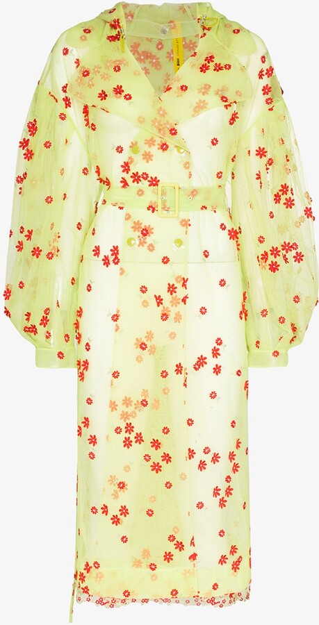MONCLER GENIUS 4 Moncler Simone Rocha Coronilla Floral Organza Trench ...