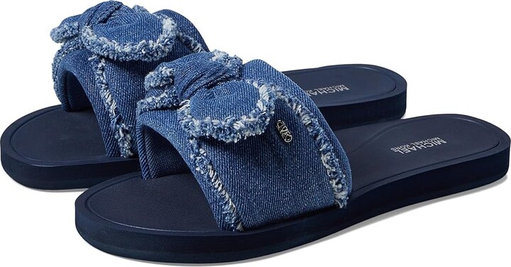 MICHAEL Michael Kors Betsy Slide (Denim) Women's Sandals - ShopStyle