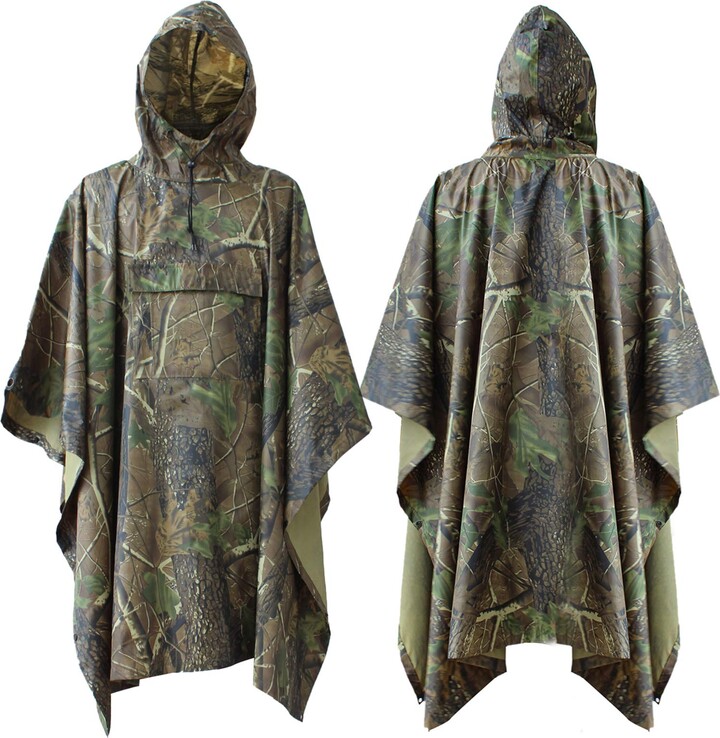ElifeAcc Waterproof Poncho Multifunctional Rain Poncho Adult Waterproof ...
