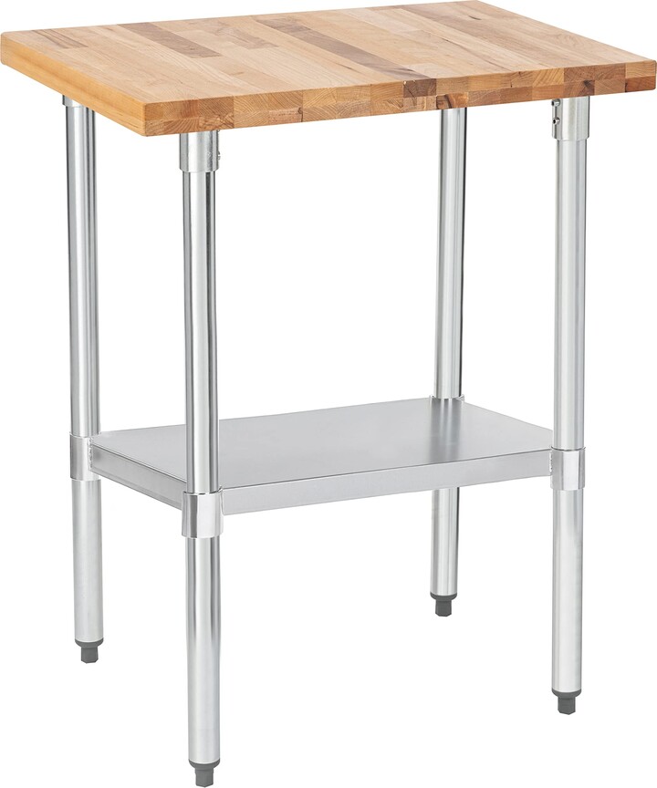 DuraSteel US Maple Top Work Table - 24 x 18 x 35 Inch Commercial ...