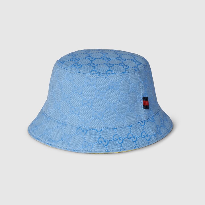 Gucci GG canvas reversible bucket hat - ShopStyle