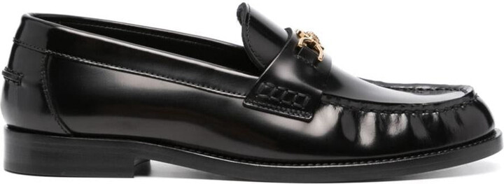 Versace Medusa-chain loafers - ShopStyle