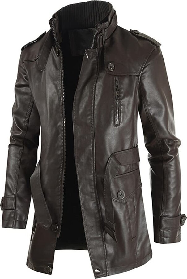 DaDuo Men Jacket Regular Fit with Hood(Detachable Hat)/Stand-Up Collar ...