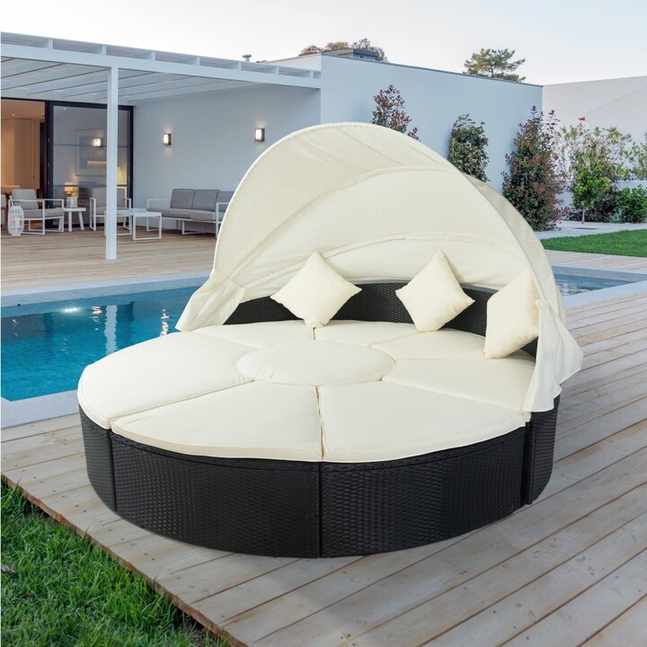 Simplie Fun Outdoor Patio Round Daybed - ShopStyle Sofas & Sectionals