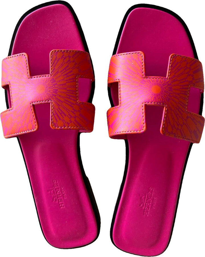 Hermes Oran leather sandal - ShopStyle