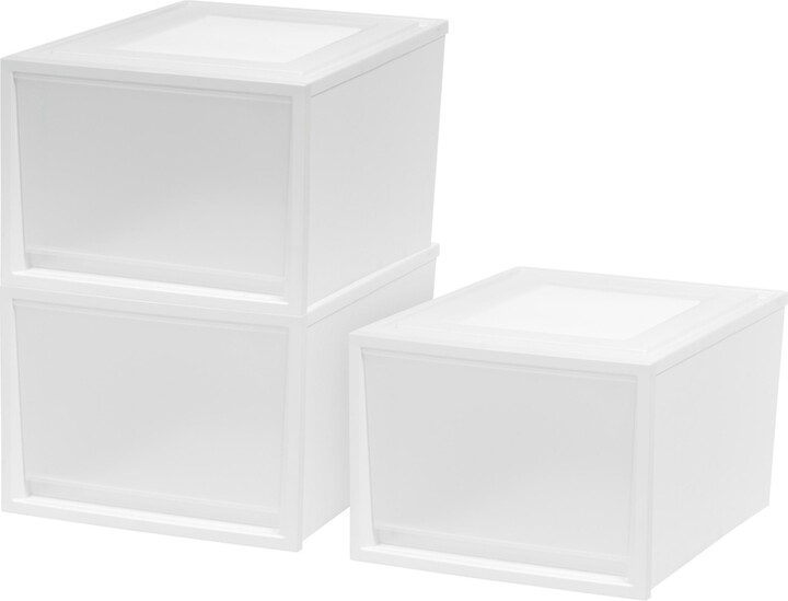Iris Usa Deep Box Chest Drawer, White, 3 Pack - ShopStyle