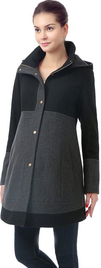 Kimi and Kai Tessa Wool Blend Colorblock Coat - ShopStyle