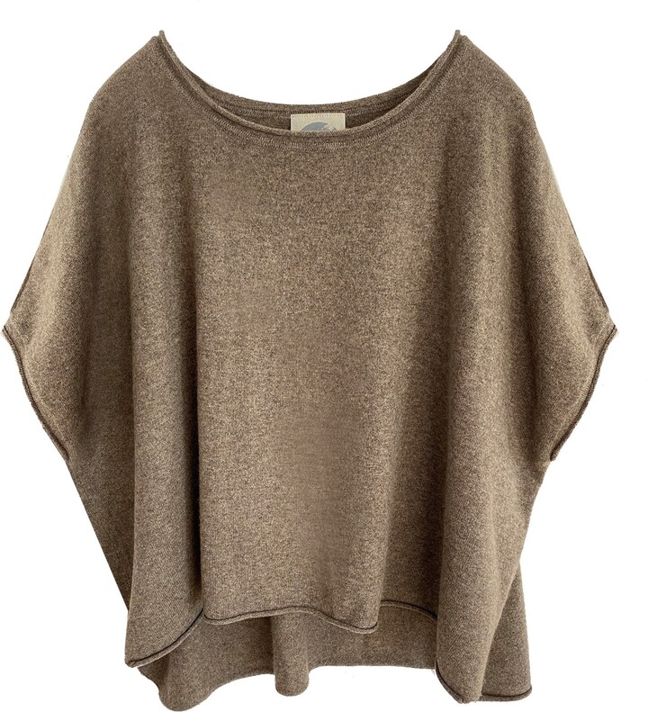 Zenzee - Cashmere Capelet Top - Mocha - ShopStyle