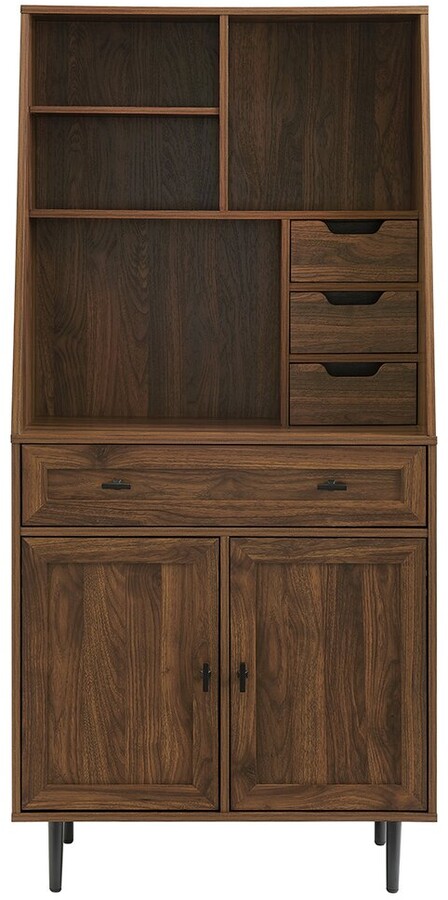 Hewson Belfast 64In Storage Desk And Hutch With Keyboard-Drawer ...