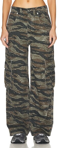 Alexander Wang Camo Bagged Out Pocket in Green - ShopStyle Denim Overalls