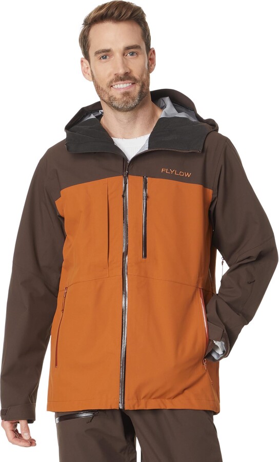 Flylow Men's Quantum Pro Jacket Ski & Snowboard Coat - Timber/Copper ...