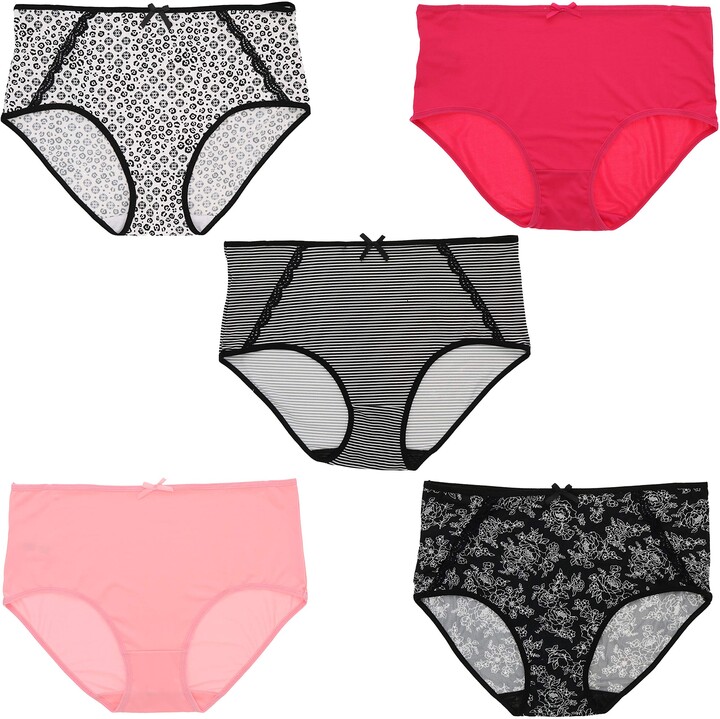 Delta Burke Intimates Women's Plus Size Classic Hi-Rise Brief Panties ...