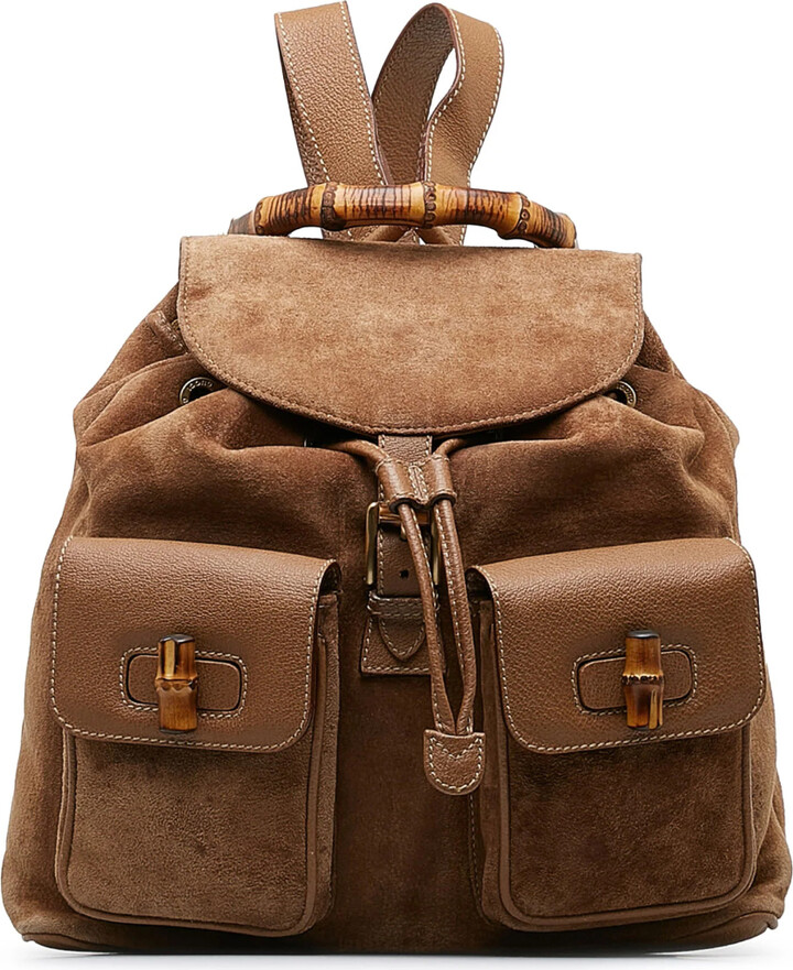 Gucci Bamboo leather backpack - ShopStyle