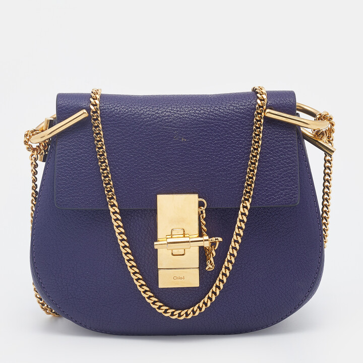 Chloé Purple Leather Small Drew Crossbody Bag - ShopStyle