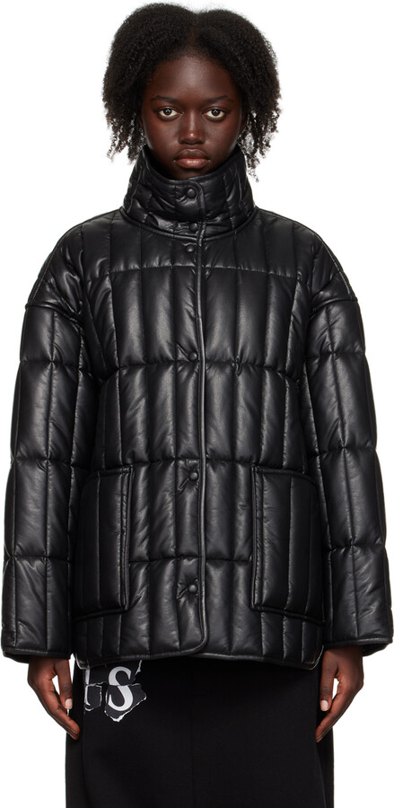 Stand Studio Black Evelina Faux-Leather Jacket - ShopStyle