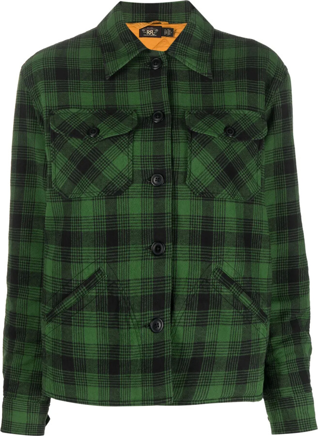 Ralph Lauren RRL Check-Pattern Shirt Jacket - ShopStyle