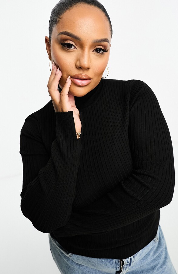 ASOS DESIGN Curve Mock Neck Sweater - ShopStyle