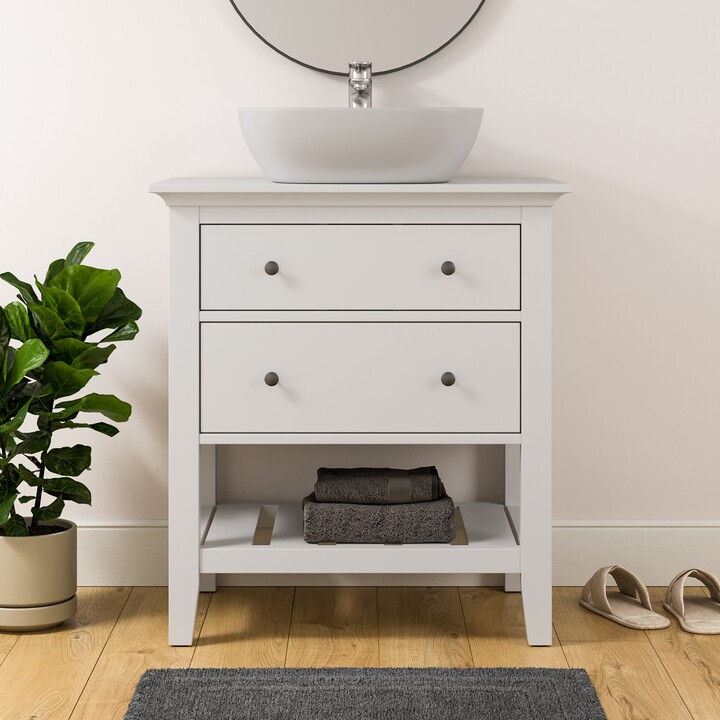 Dunelm Lynton Vanity Unit, White White - ShopStyle Storage Cabinets