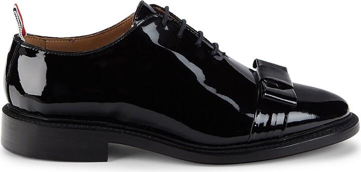 Thom Browne Bow Patent Leather Oxford Shoes - ShopStyle
