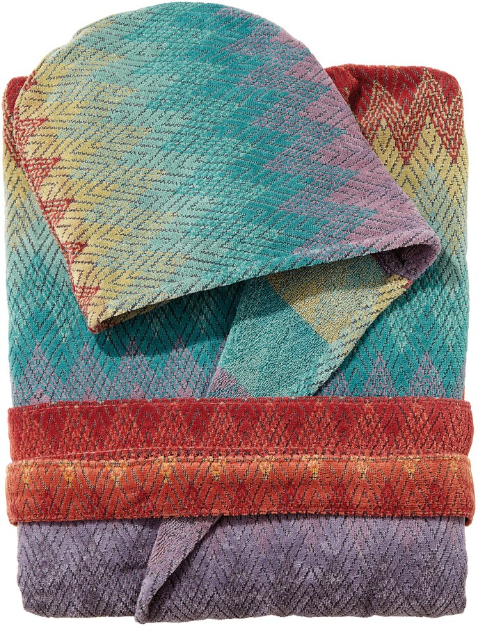 Missoni Home Missoni Yaco Gradient Zigzag Hooded Bath Robe - ShopStyle