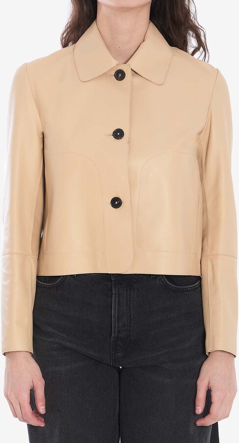 Arma Emy Cropped Leather Jacket - ShopStyle