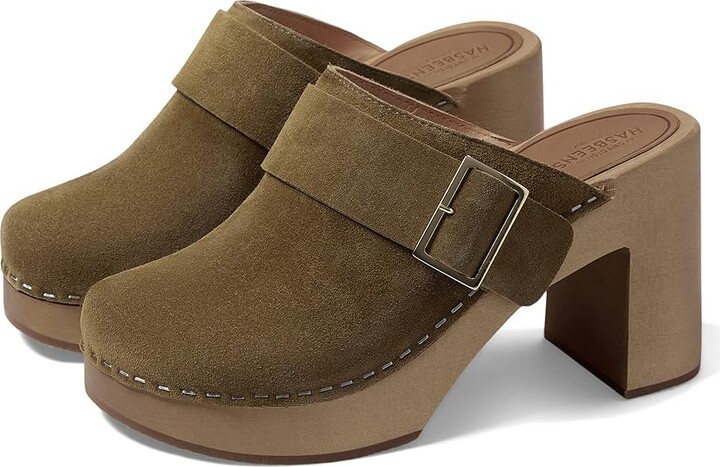 Swedish Hasbeens Slejf Sky High (Tobacco Suede) Women's Shoes ...