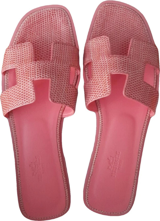 Hermes Lizard sandals - ShopStyle