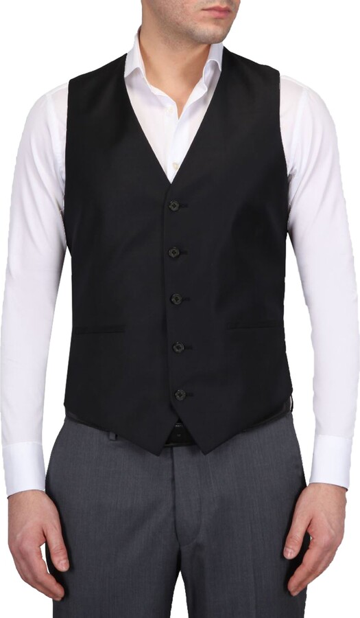 Hann Brooks MENS BLACK FORMAL WAISTCOAT S - ShopStyle