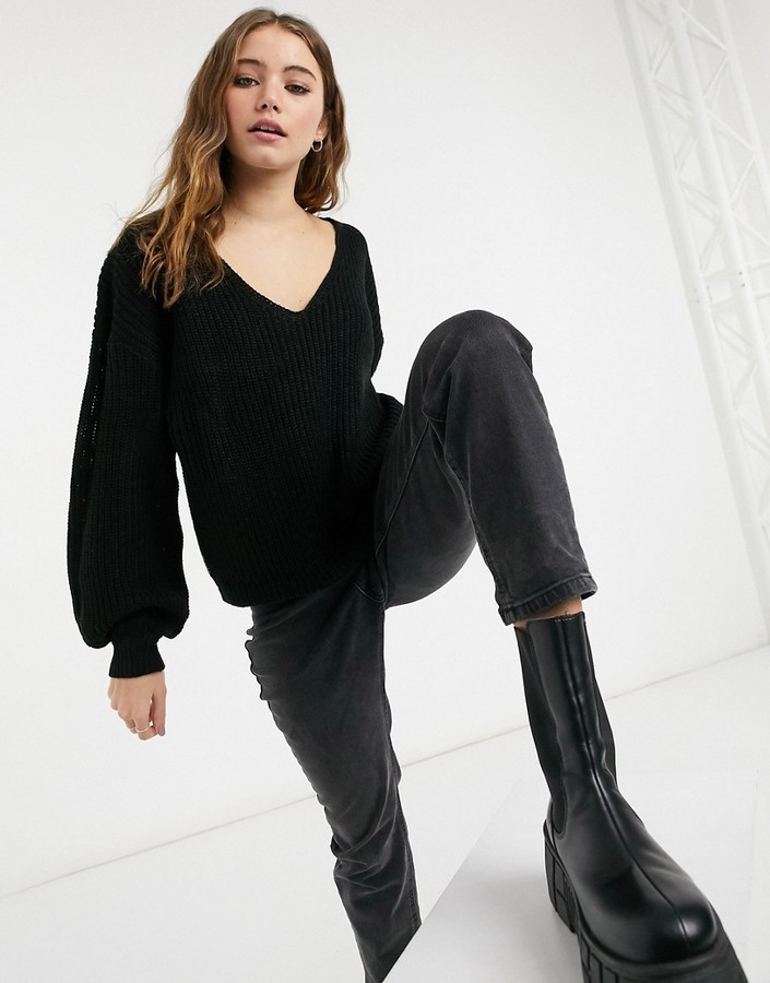 Threadbare Laura cutout back sweater - ShopStyle