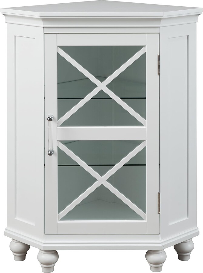 Teamson Home Blue Ridge Corner Freestanding Floor Cabinet Bathroom ...