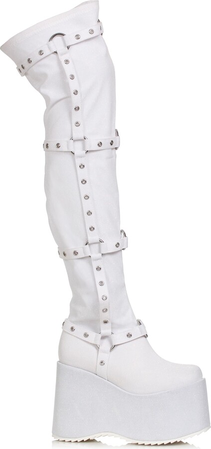 Ellie Shoes Women's 500-FUMIKO-WHTG-8 Over-The-Knee Boot - ShopStyle