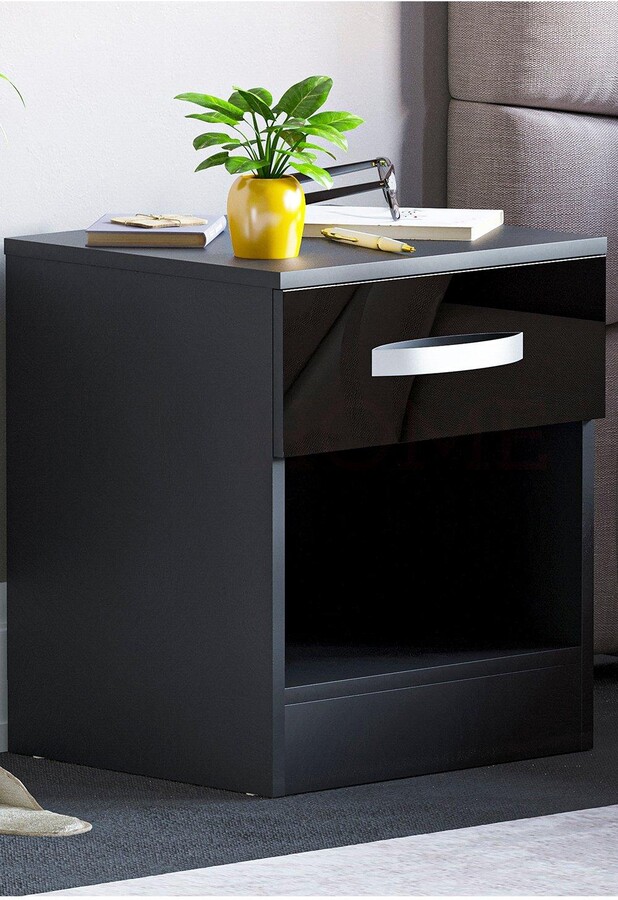 Home Discount Vida Designs Hulio 1 Drawer Bedside Cabinet Storage ...