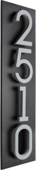 Whitehall Products Floating Stand-Off 4-Number Vertical Sign, Black /W ...