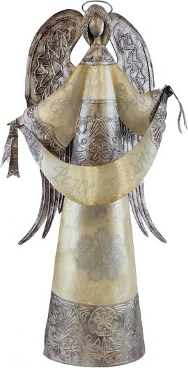 Beachcombers Coastal Life Beachcombers Silver/Capiz Angel Figure ...