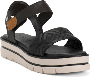 TJMAXX Leather Flatform Sandals For Women - ShopStyle