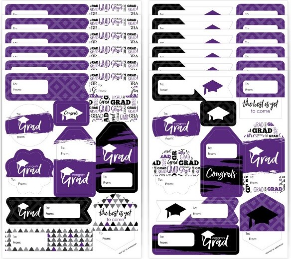 Big Dot of Happiness Purple Grad Best is Yet to Come Assorted Purple ...