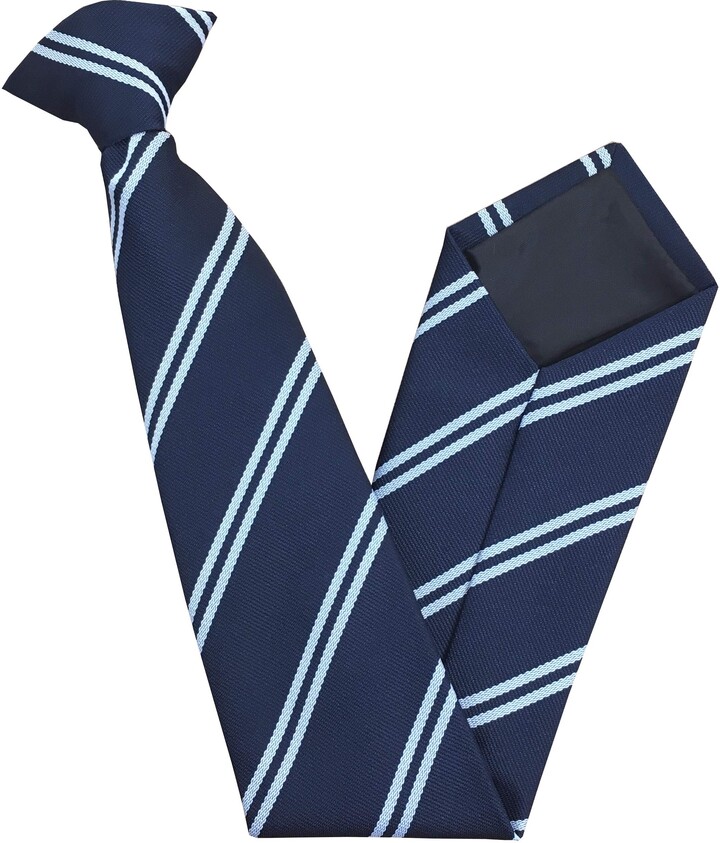 Great British Tie Club Men's Adult Double Stripe Clip On Neck Ties ...