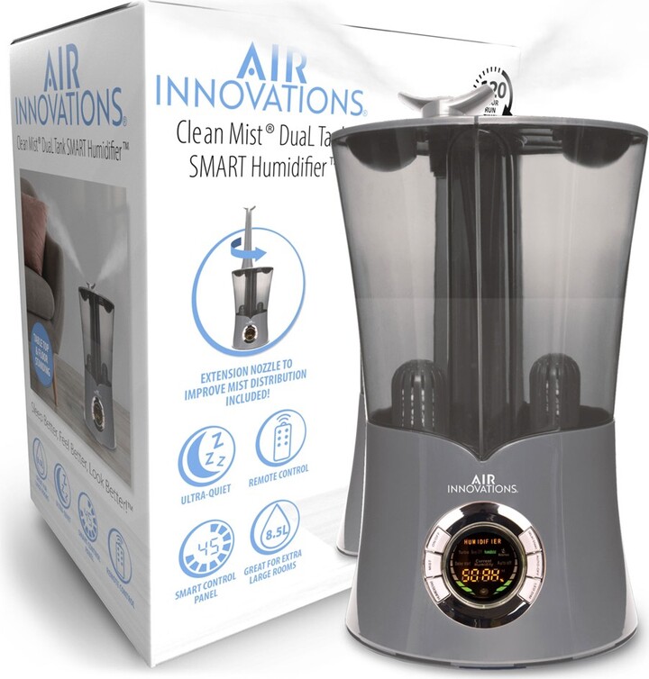 Air Innovations 2.15 Gallon Tank Ultrasonic Cool Mist Dual Tank Digital ...