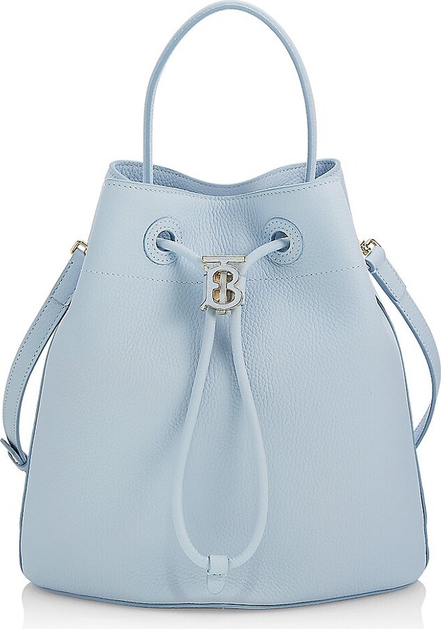 Burberry Small Leather Drawstring Bucket Bag - ShopStyle