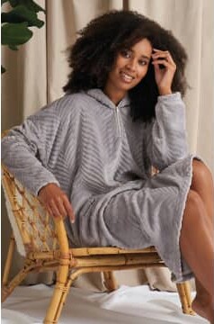 Pretty You London Cosy Chevron Snoody In Shale - ShopStyle Outerwear