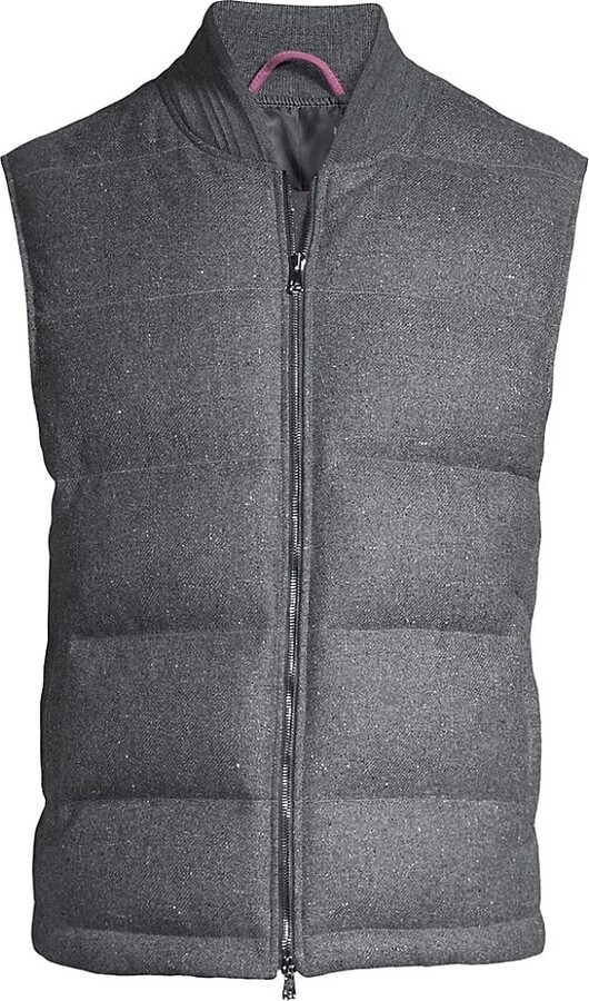 Isaia Cashmere & Silk Puffer Vest - ShopStyle