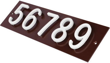 Royal Shade Floating Horizontal Aluminum Address Plaque Customized 5 ...