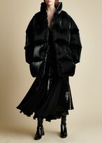 KHAITE The Mott Puffer Coat in Black Liquid Nylon - ShopStyle