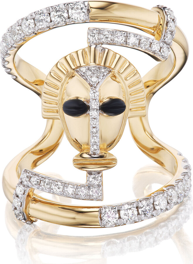 Matturi 18k Yellow Gold Nomoli Totem Wrap-Around Ring - ShopStyle