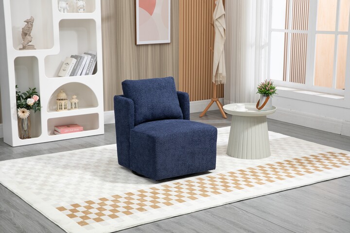 RASOO Chenille Single Person Rotating Sofa Chair with Thickened Seat ...