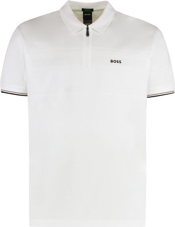 Boss Hugo Boss Zip Neck Structured Polo Shirt - ShopStyle