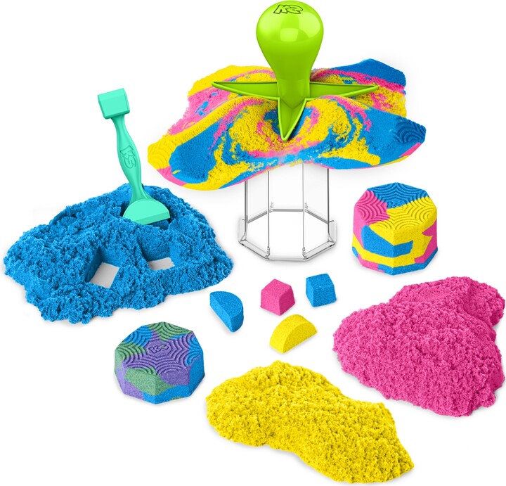 Kinetic Sand, Squish N Create with Blue, Yellow, and Pink Play Sand, 5 ...