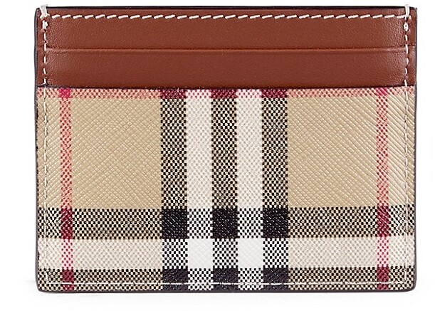 Burberry Sandon Leather Check Card Case - ShopStyle