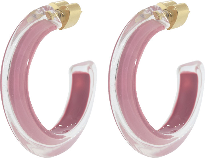 Alison Lou Small Rose LOUcite Jelly Hoops - ShopStyle Earrings